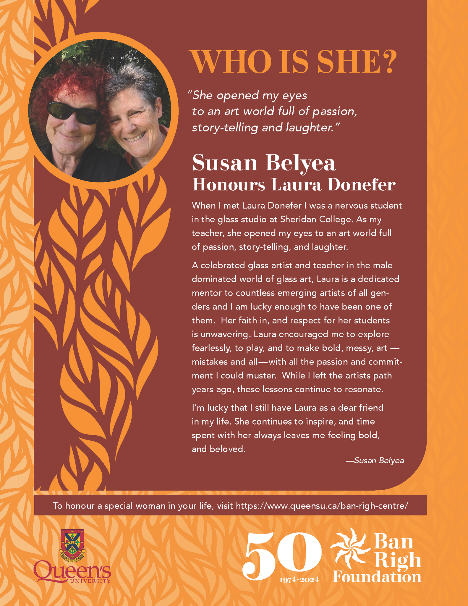 WHO IS SHE? | Ban Righ Centre